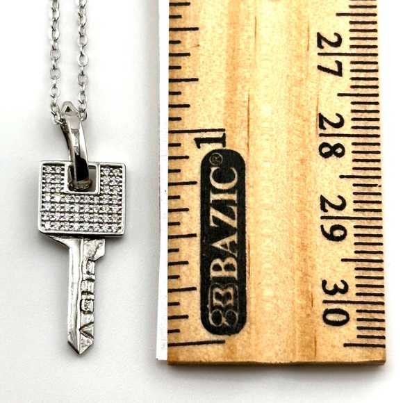 Jewelry | 925 Solid Sterling Silver Key Necklace | Poshmark